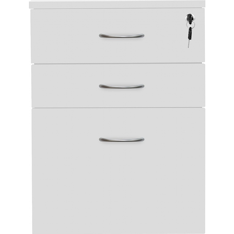 Office Essentials Wooden 3 Drawer High Under Desk Mobile Pedestals from ...