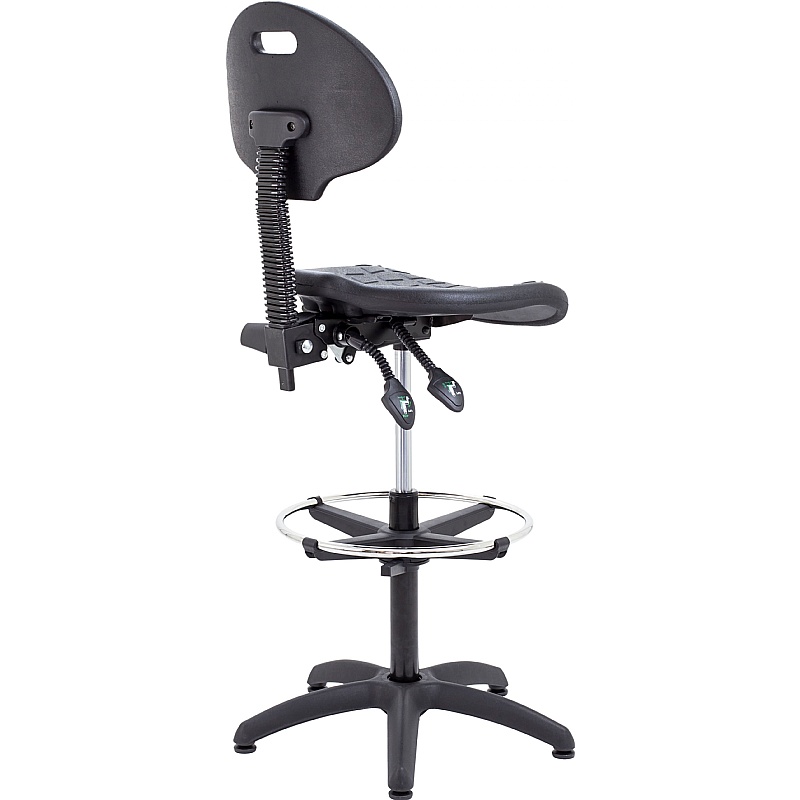 Factory II High PU Wipe Clean Draughtsman Chair from our Draughtsman ...