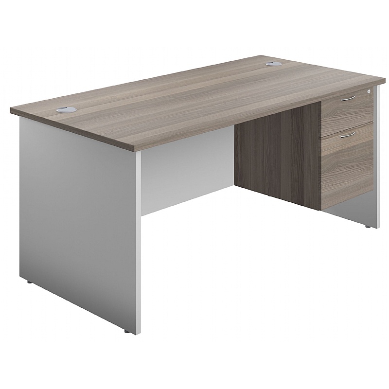 Panel Plus Rectangular Office Desks with Single Fixed Drawers from our Rectangular Desks range.