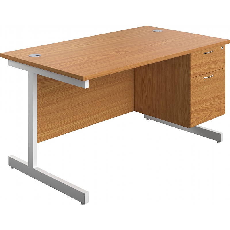 Ratio Rectangular Office Desks With Single Fixed Drawers from our ...