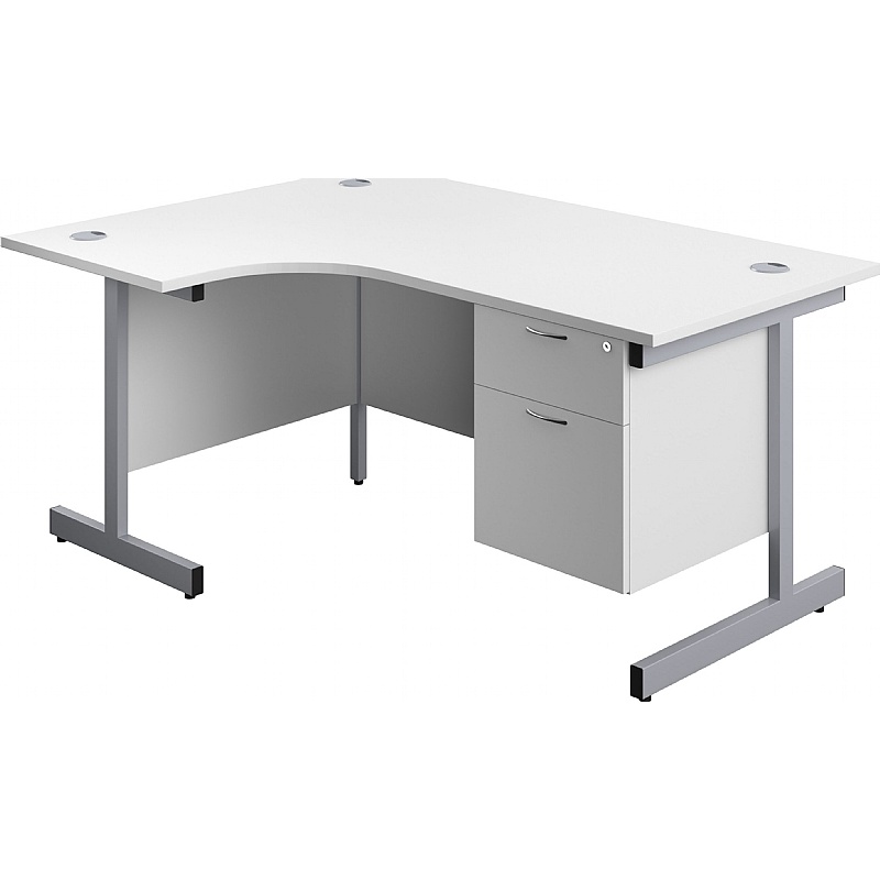 Ratio Ergonomic Radial Office Desks With Single Fixed Drawers from our ...