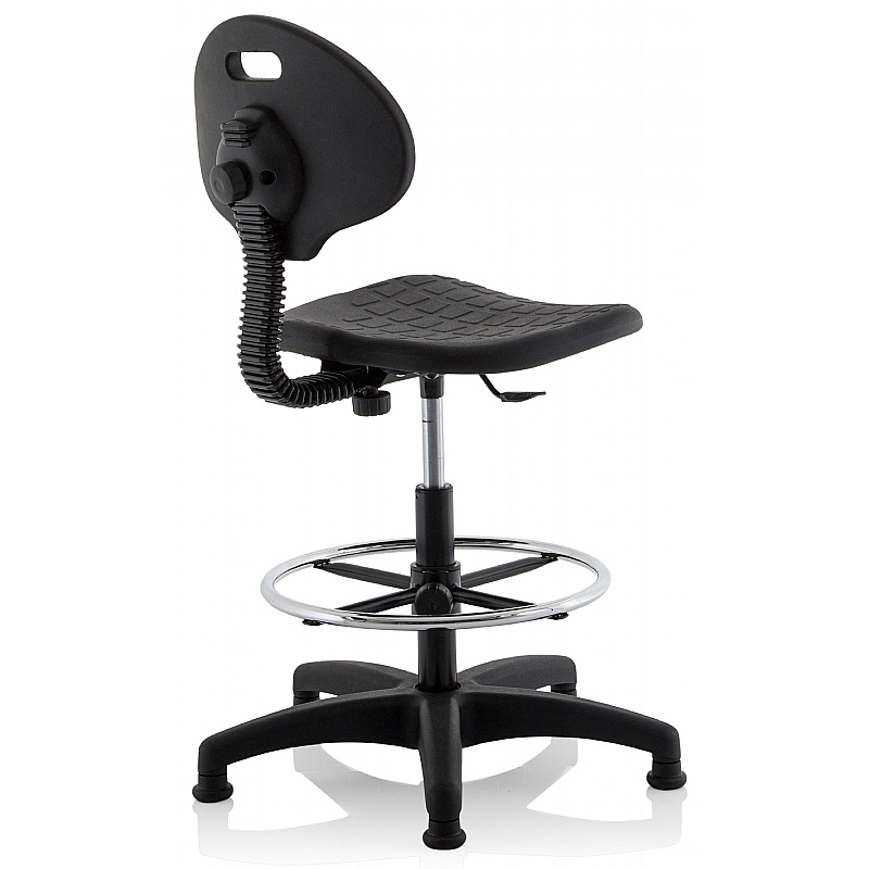 Malaga Hi Rise Poly Industrial Draughtsman Chair from our Draughtsman ...