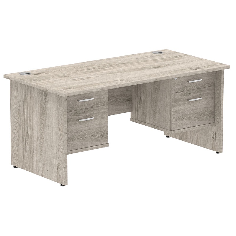 Impulse Panel End Rectangular Office Desk With Double Fixed Drawers from our Rectangular Desks ...