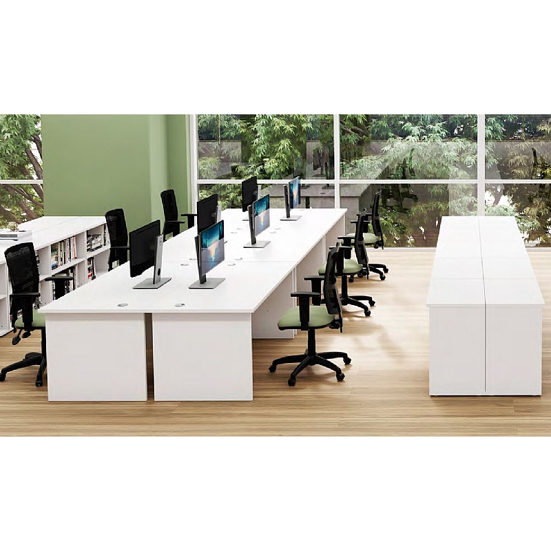 Ventura Rectangular Office Desks with Single Fixed Drawers from our ...