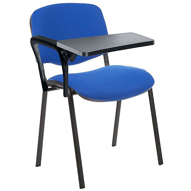 Iso Black Frame Conference Chair With Writing Tablet from our ...
