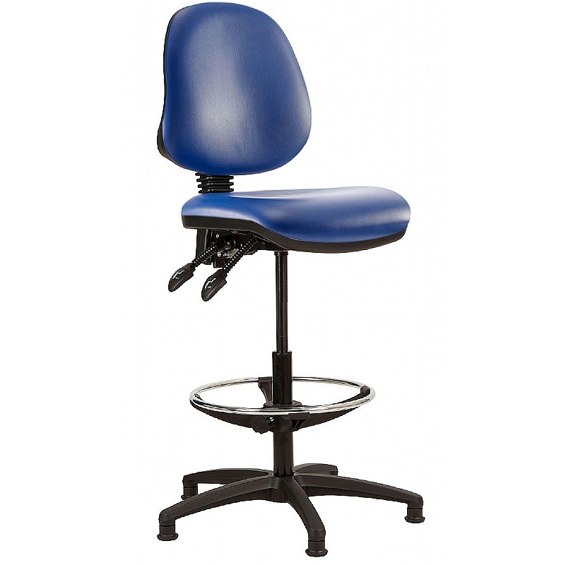 Kirby Medium Back Vinyl Draughtsman Chair from our Draughtsman Chairs ...