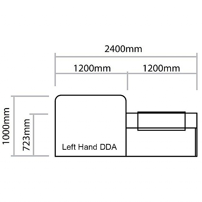 Linea Compact DDA Reception Desk from our Reception Desks range.