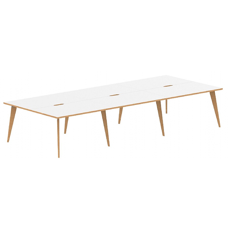 Oslo Scandi Rectangular Back to Back Bench Desks from our Bench Desks ...