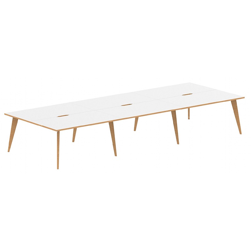 Oslo Scandi Rectangular Back to Back Bench Desks from our Bench Desks ...
