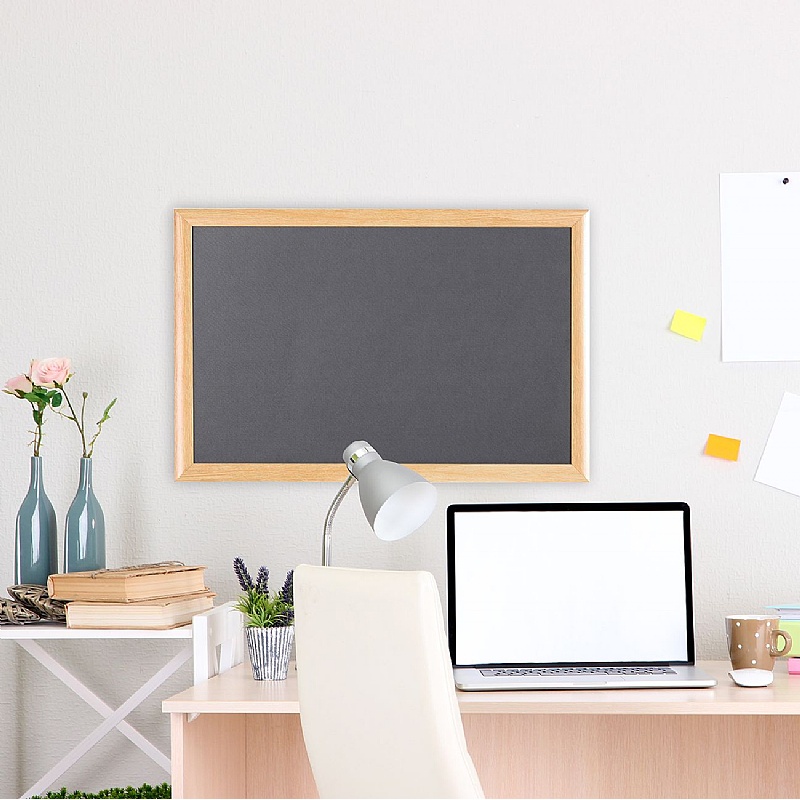 Bi Office Earth Oak Frame Felt Noticeboards from our Noticeboards range.