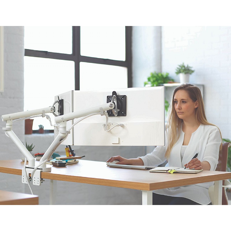 Flo Dual Screen Dynamic Monitor Arm from our Monitor Arms range.