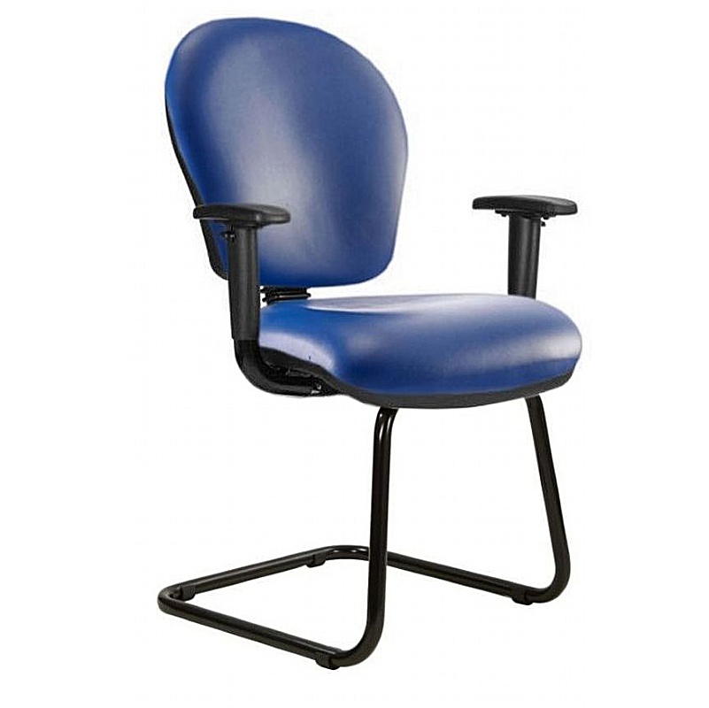 Ascot Medium Back Vinyl Visitor Chairs from our Visitor / Boardroom ...
