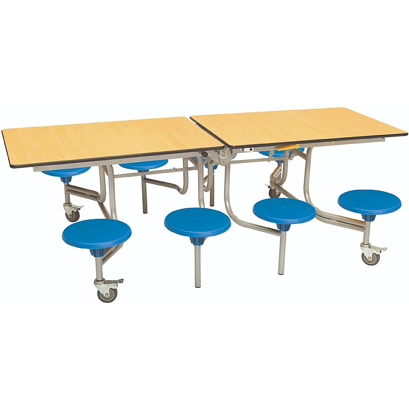 8 Seat Rectangular Mobile Folding School Dining Tables from our Mobile ...