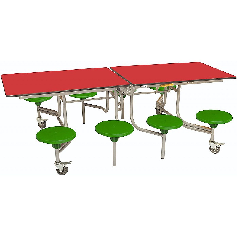 8 Seat Rectangular Mobile Folding School Dining Tables from our Mobile ...