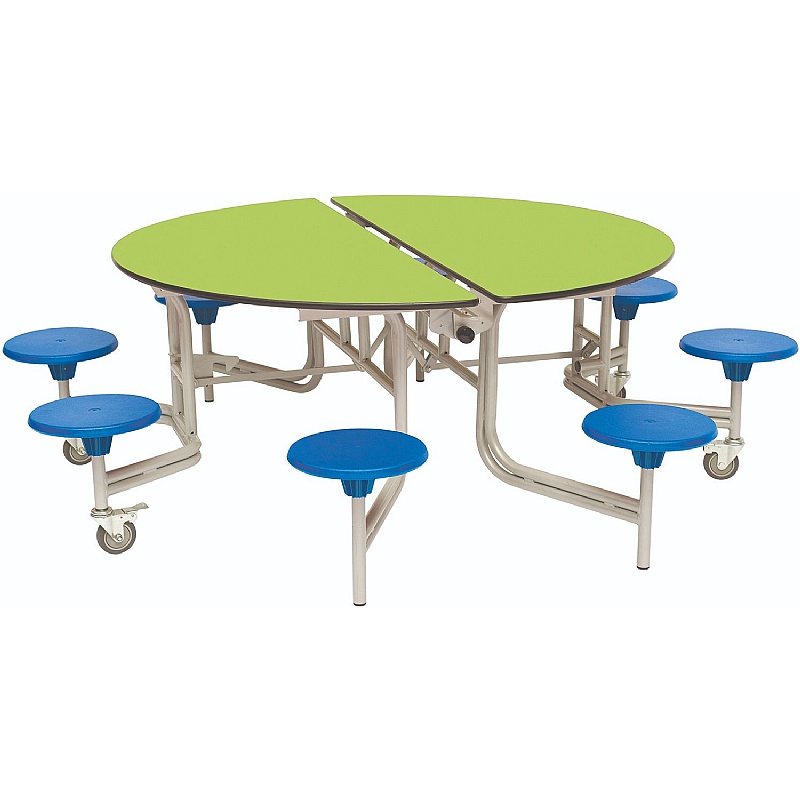 8 Seat Round Mobile Folding School Dining Tables from our Mobile ...