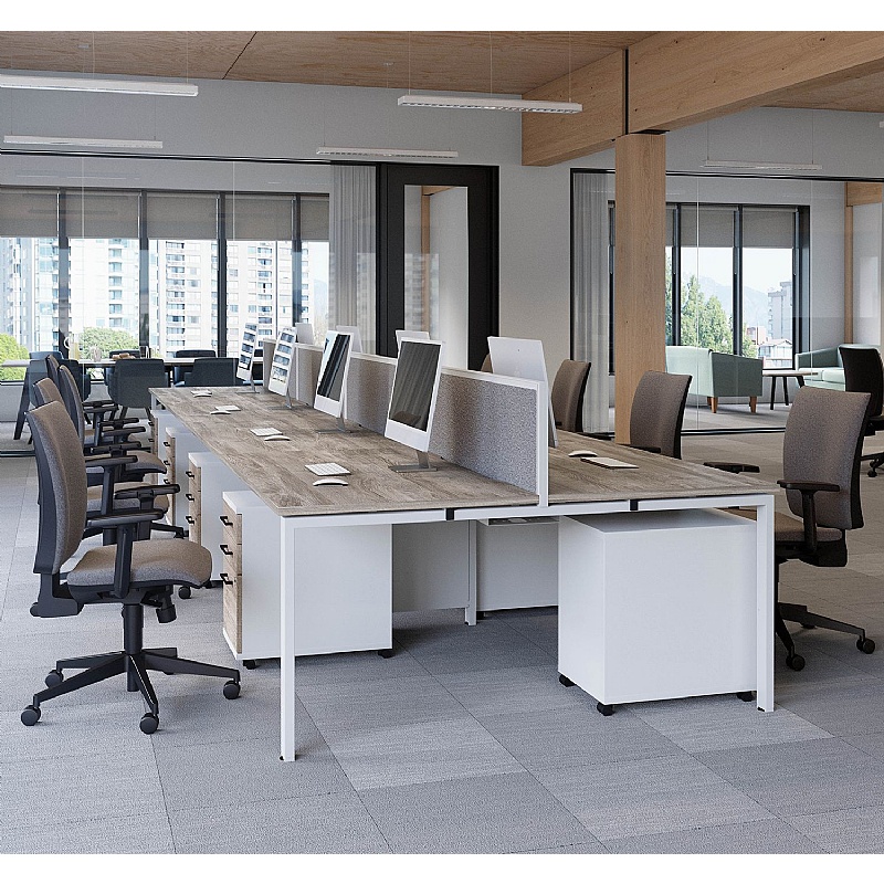 Axxiom Rectangular Back to Back Bench Extension Desks from our Office ...