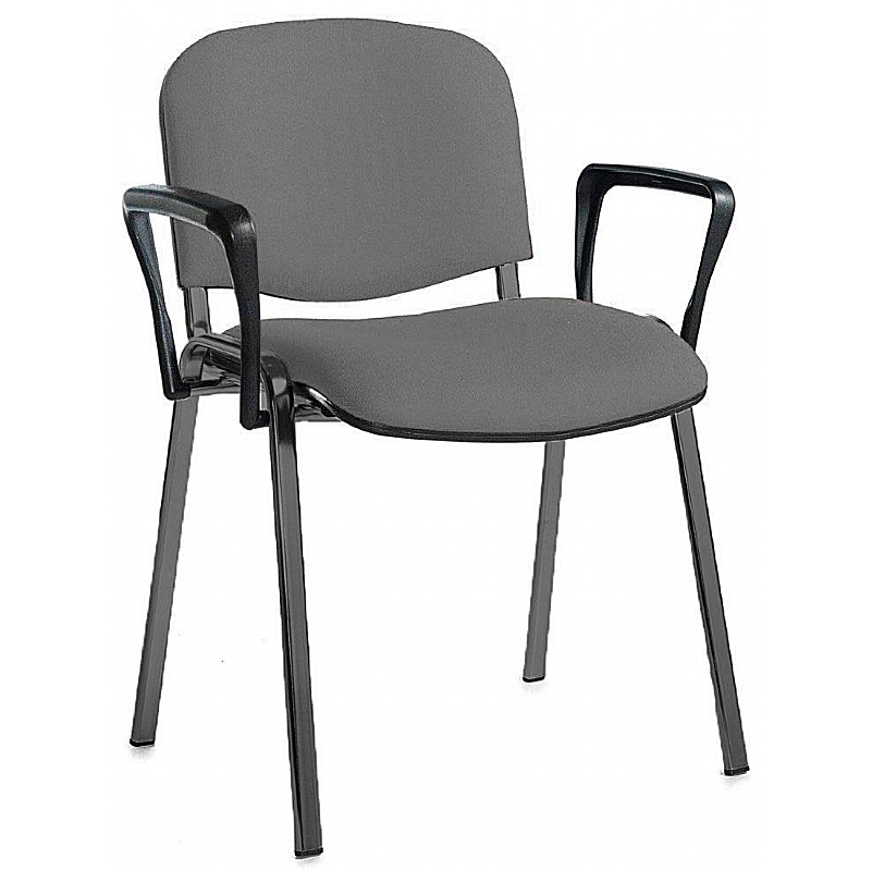 Ecton Black Frame Stacking Conference Chairs with Arms from our ...