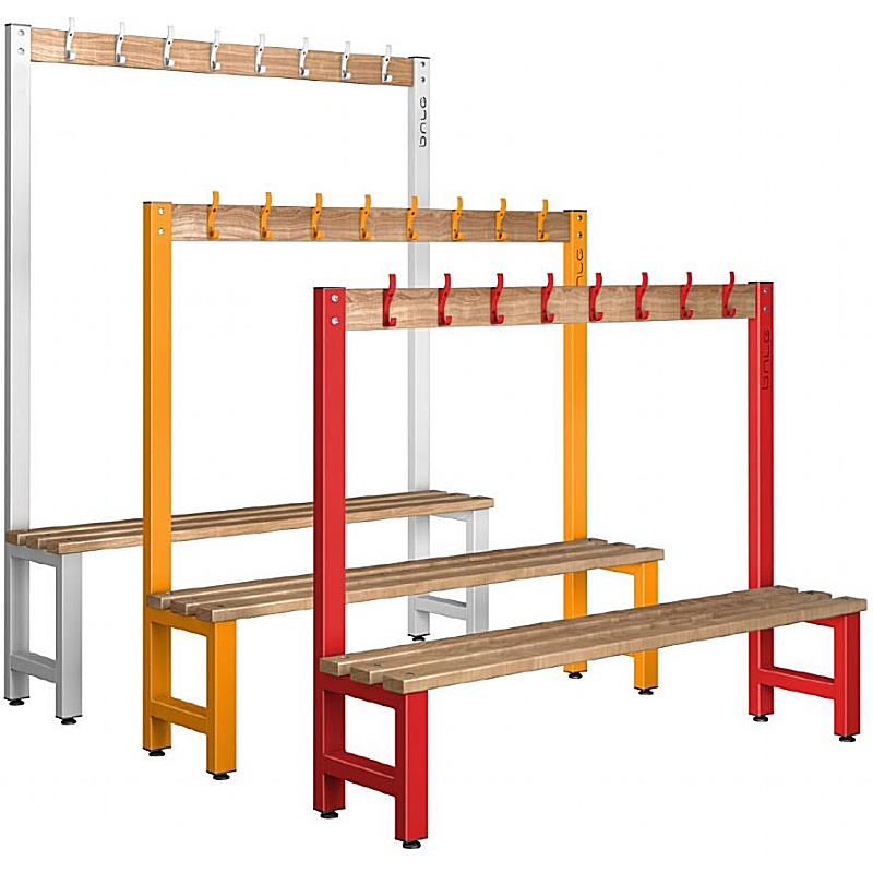 Pure Single Sided Changing and Cloakroom Bench Seats with Hooks from ...