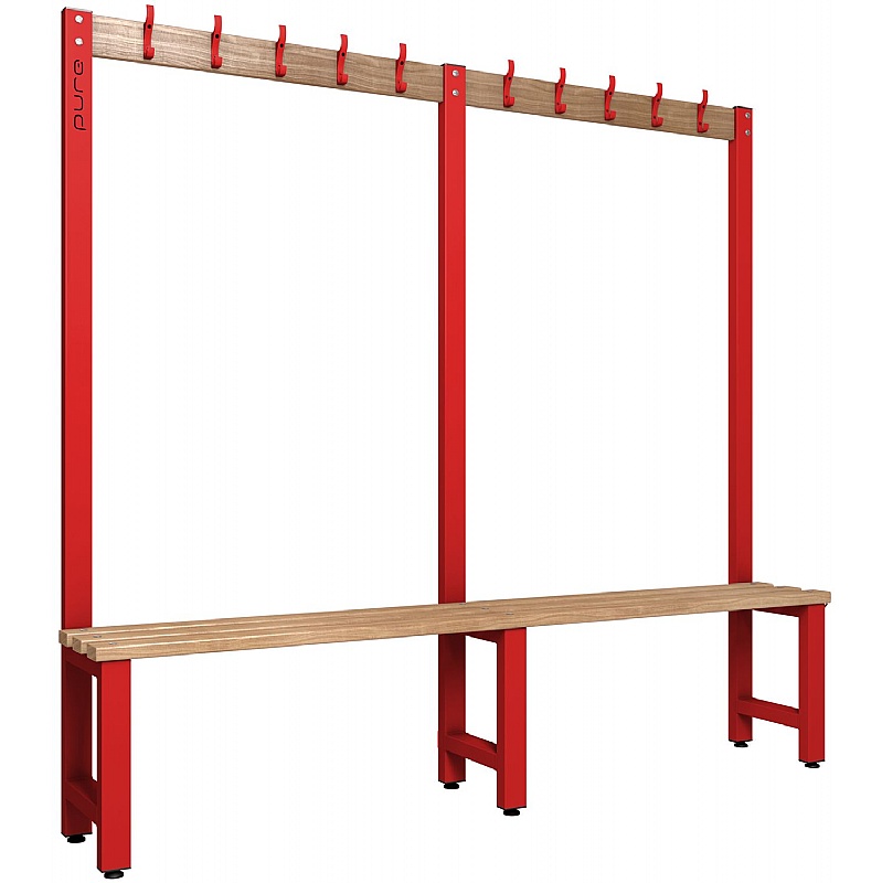 Pure Single Sided Changing and Cloakroom Bench Seats with Hooks from ...