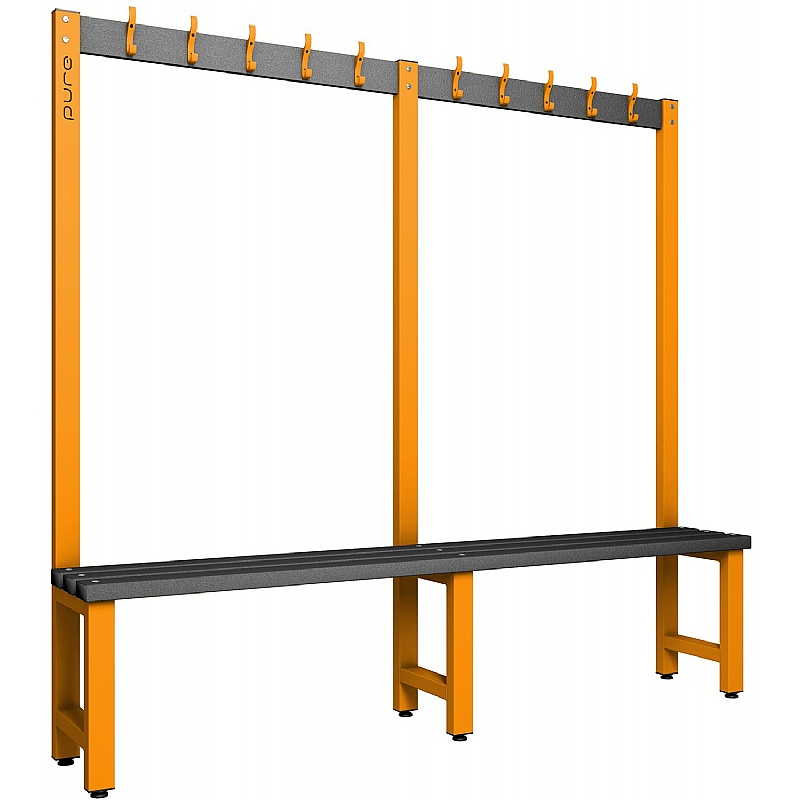 Pure Single Sided Changing and Cloakroom Bench Seats with Hooks from ...