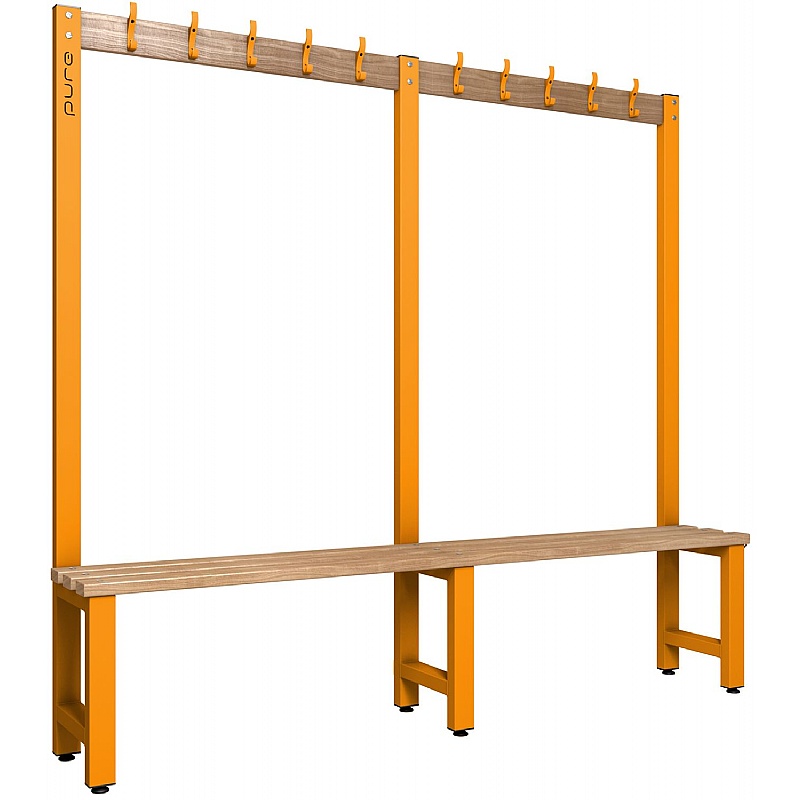 Pure Single Sided Changing and Cloakroom Bench Seats with Hooks from ...