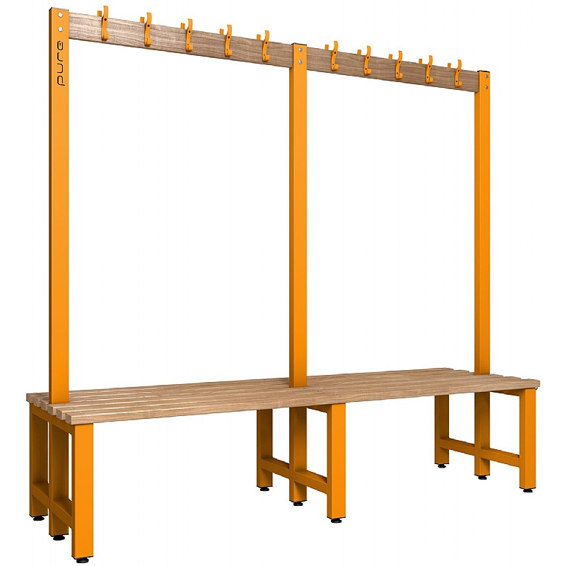 Pure Double Sided Changing and Cloakroom Bench Seats with Hooks from ...