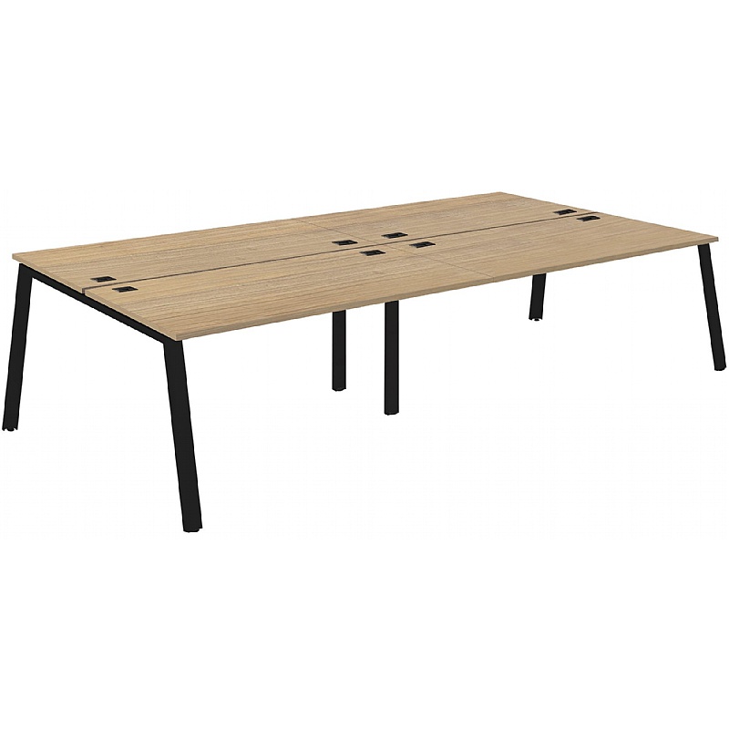 Apex 4 Person A-Frame Rectangular Back to Back Bench Desks from our ...