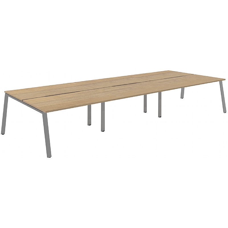Apex 6 Person A-Frame Rectangular Back to Back Bench Desks from our ...