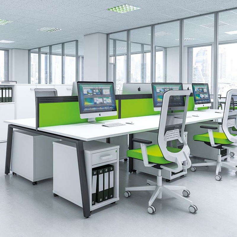 Apex 6 Person A-Frame Rectangular Back to Back Bench Desks from our ...