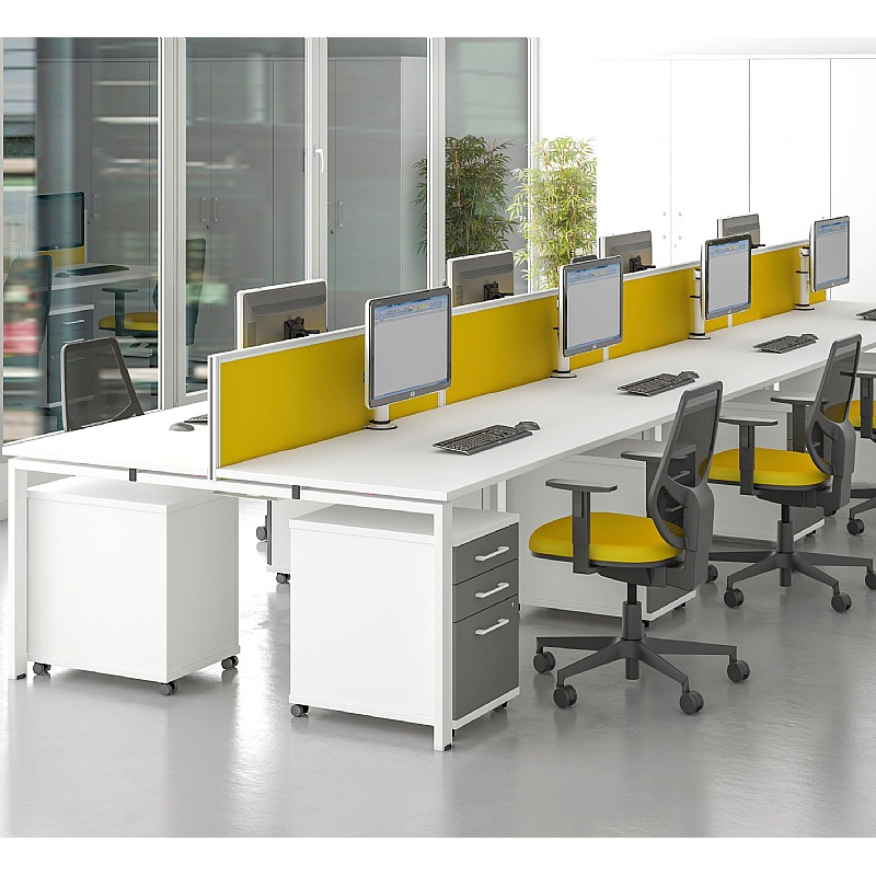 Zoned Rectangular Back to Back Bench Desk Partition Screens from our ...