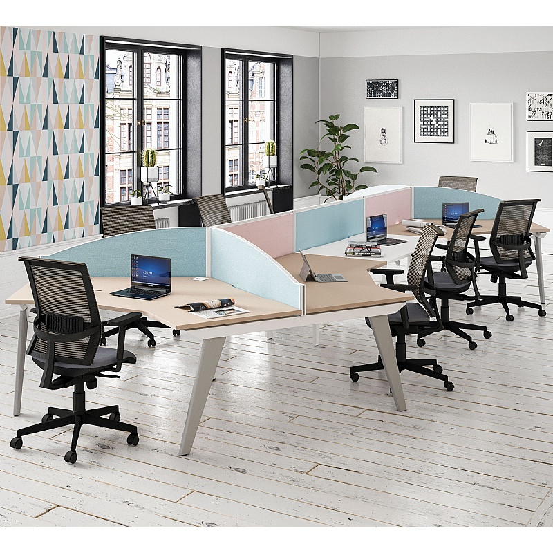 Zoned Arc Back to Back Bench Desk Partition Screens from our Office ...
