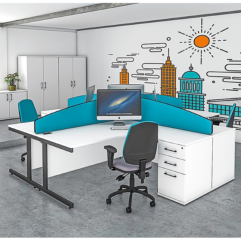 Cogent Ergonomic Radial Combination Office Desks from our Ergonomic ...
