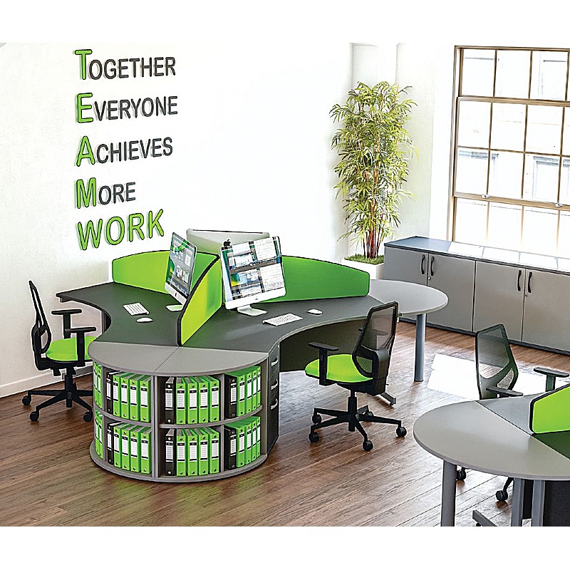 Cogent 120 Degree Segment Combination Office Desks from our Ergonomic Office Desks range.