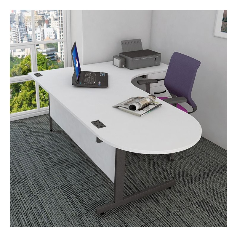 Cogent D-End Ergonomic Radial Office Desks from our Ergonomic Office ...