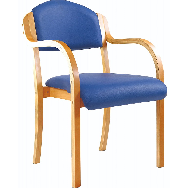 Tahara Wooden Frame Vinyl Stacking Armchairs from our Visitor ...