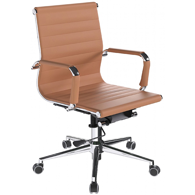 Aura Contemporary Medium Back Bonded Leather Executive Office Chairs ...