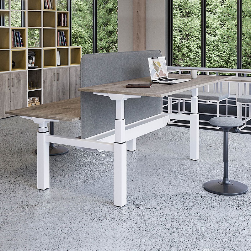 Aviator Electric Height Adjustable 2 Person Rectangular Back to Back ...