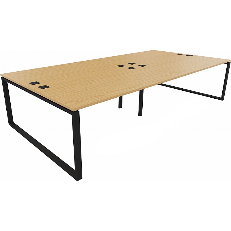 Apex 4 Person Hoop Leg Rectangular Back to Back Bench Desks from our ...
