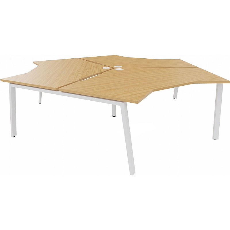 Apex 3 Person Cluster A-Frame Bench Desks from our Bench Desks range.