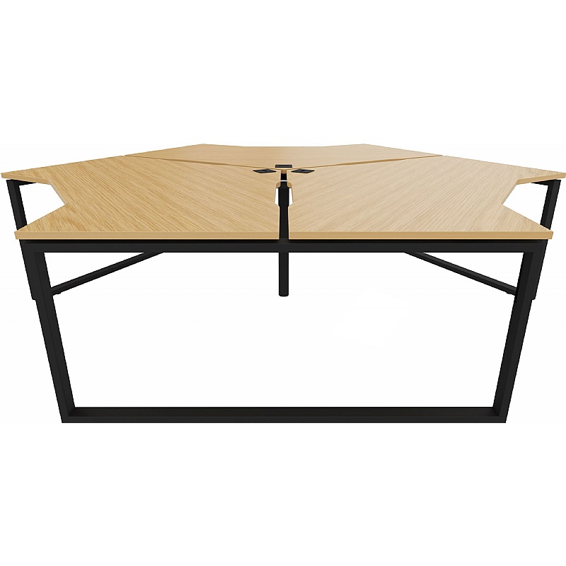 Apex 3 Person Cluster Hoop Leg Bench Desks from our Bench Desks range.