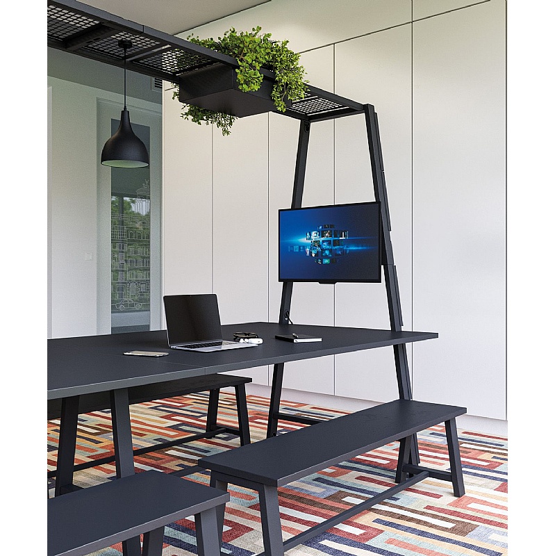 Atomic Rectangular Breakout and Meeting Tables with Overhead Gantry from our Meeting Room Tables ...