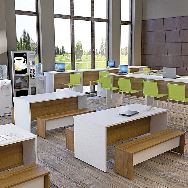 Nimbus Panel End Breakout and Meeting Bench Seats from our Canteen ...