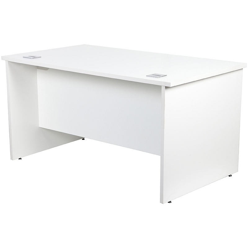 Horizon Panel End Rectangular Office Desks With Single Fixed Pedestal ...