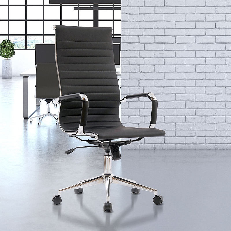 Roma High Back Leather Executive Office Chair from our Leather Office ...