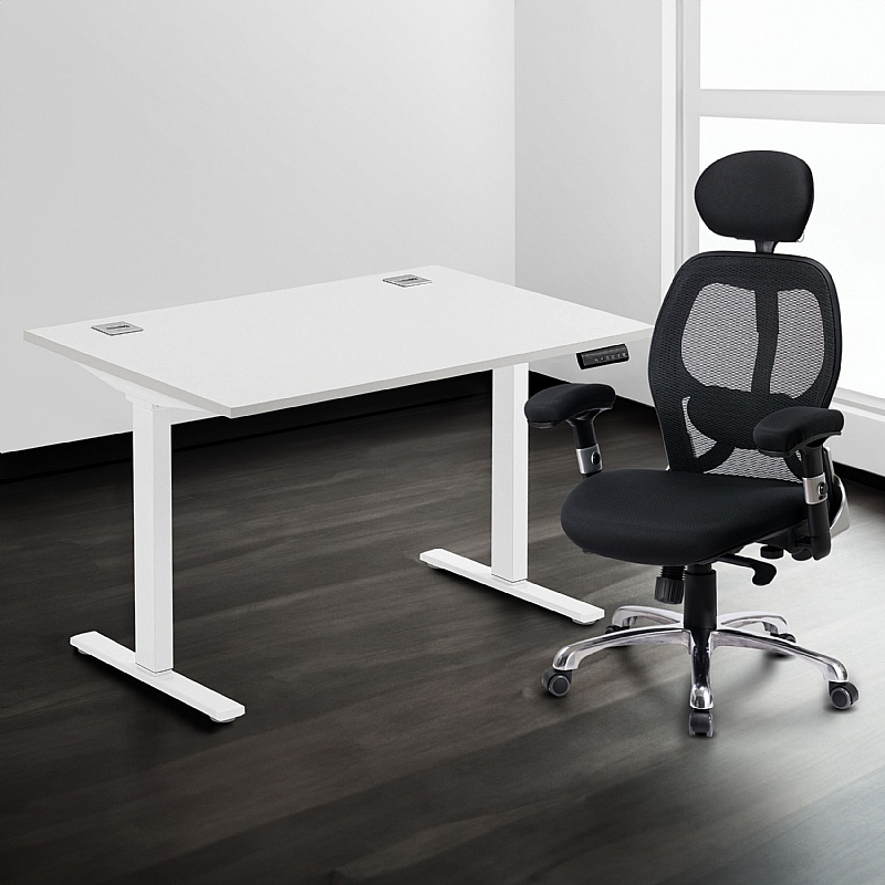 Horizon Sit Stand Desk and Chair Bundle Deal from our Rectangular Desks ...