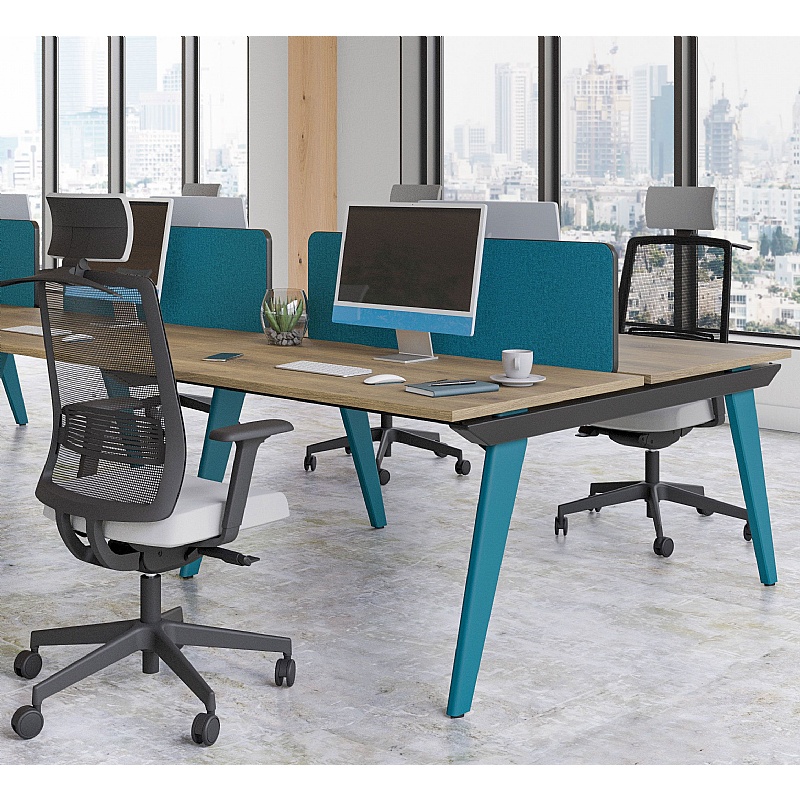Tract Shades 2 Person Rectangular Back to Back Bench Desks from our ...