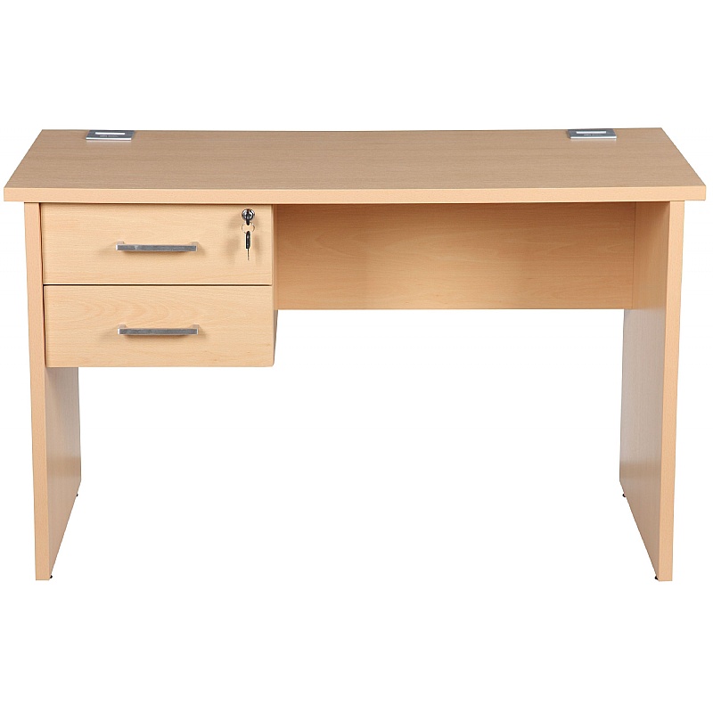 Horizon Compact Panel End Rectangular Office Desks With Single Fixed ...