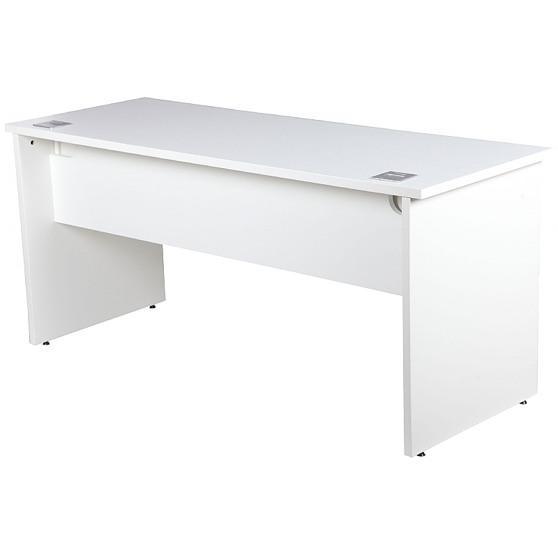 Horizon Compact Panel End Rectangular Office Desks With Double Fixed ...