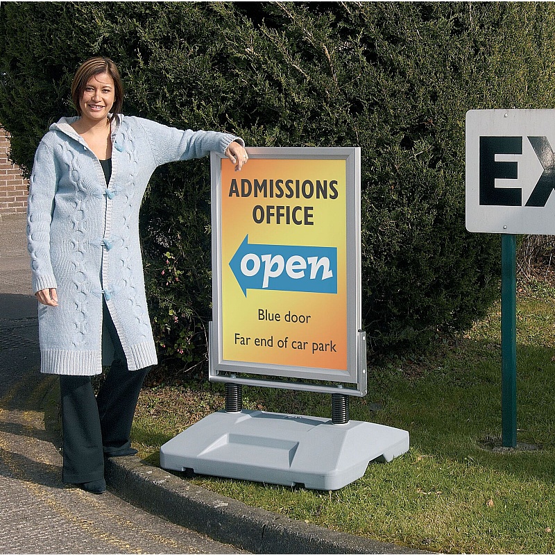 Heavy Duty Sprung Pavement Signs from our Noticeboards range.