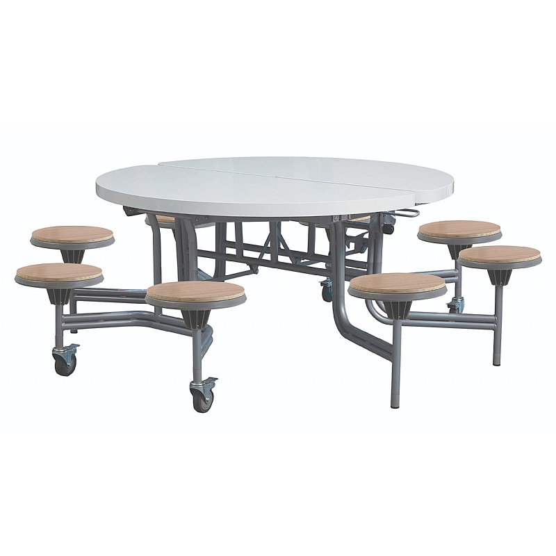 8 Seat Primo Round Mobile Folding Table with Stools from our Mobile ...